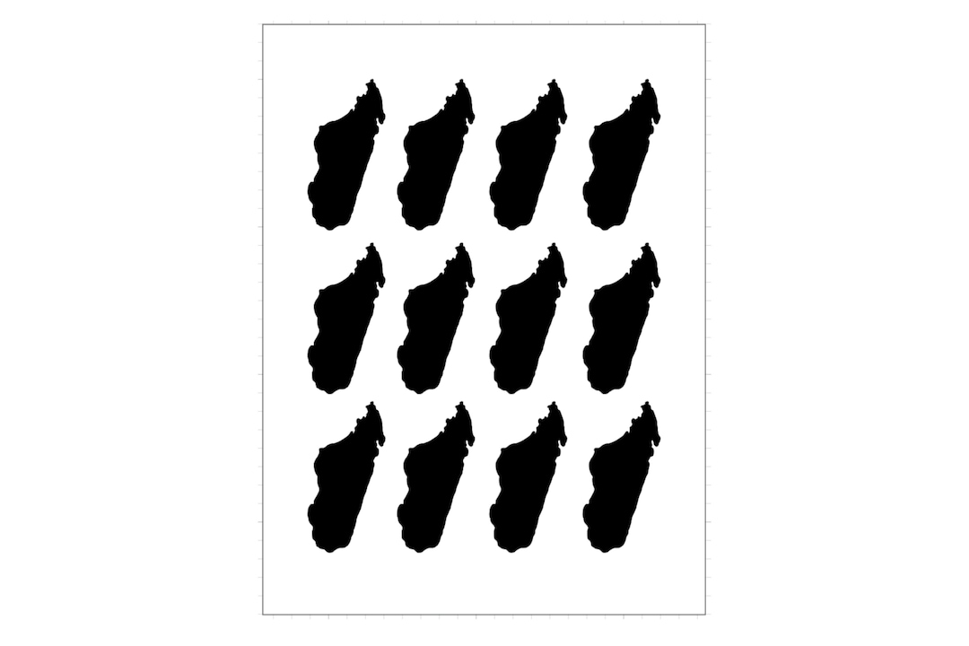 Madagascar Sticker, Madagascar Outline Sticker, Travel Stickers ...