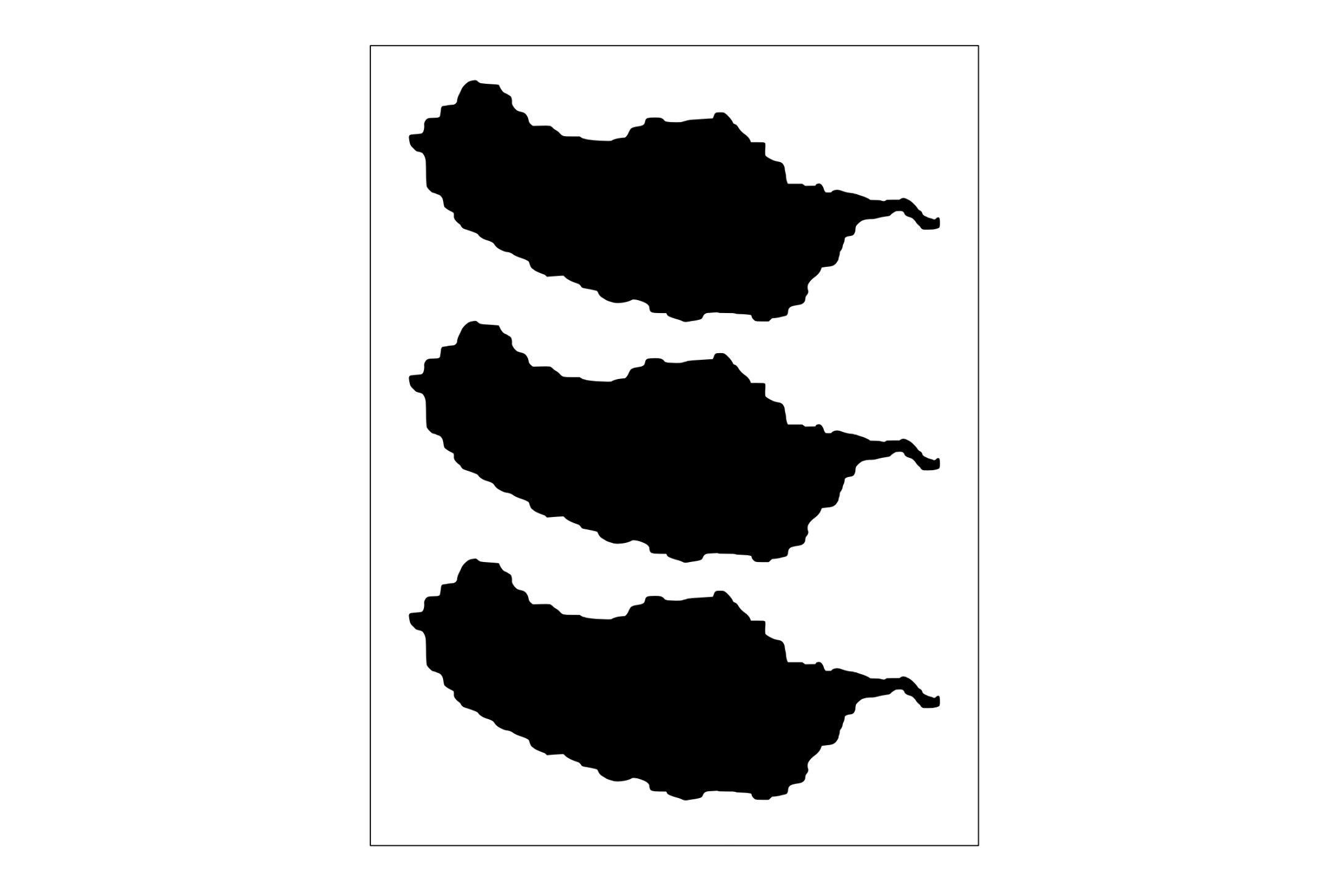 Mini Madeira Sticker, Madeira Outline Sticker, Travel Stickers, Madeira ...