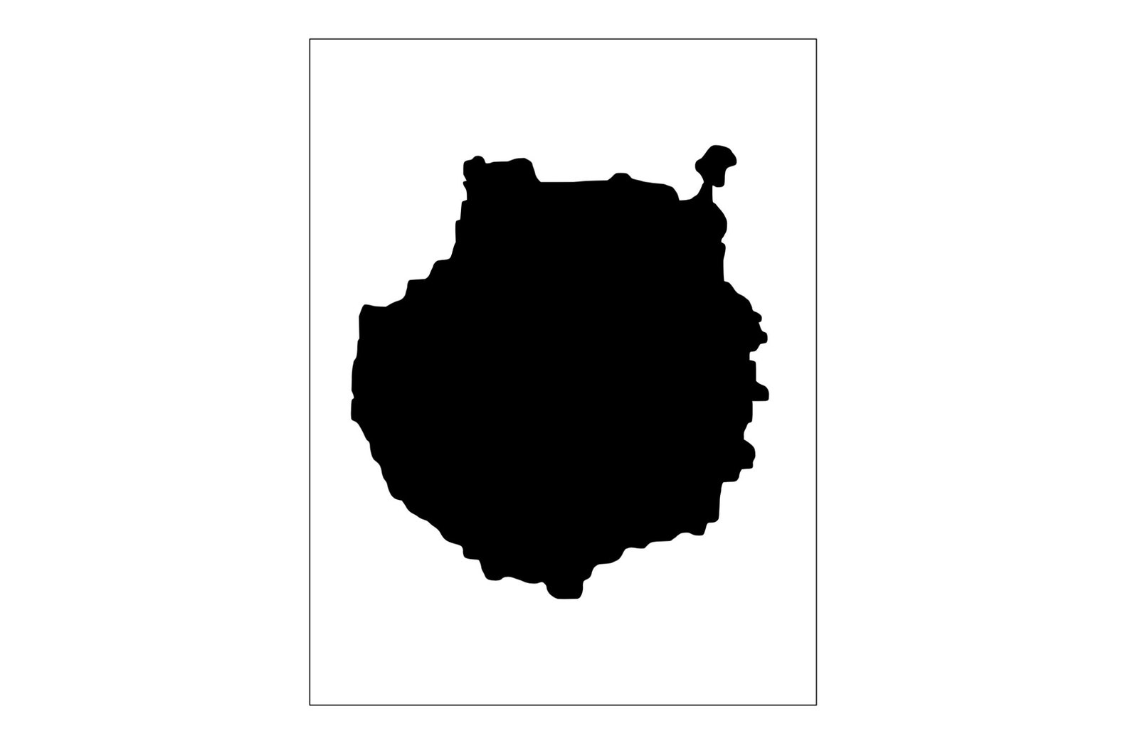 Mini Gran Canaria Sticker, Gran Canaria Outline Sticker, Travel ...