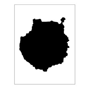 Mini Gran Canaria Sticker, Gran Canaria Outline Sticker, Travel ...