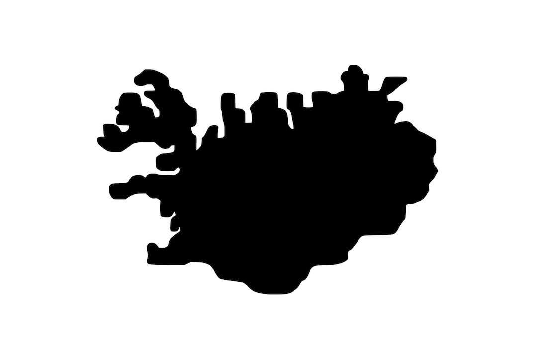 Outline Iceland Magnet, Iceland Fridge Magnet, Iceland Magnet Writeable ...