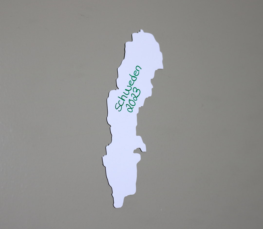Outline Sweden Magnet, Fridge Magnet Sweden, Writable Magnet Sweden ...