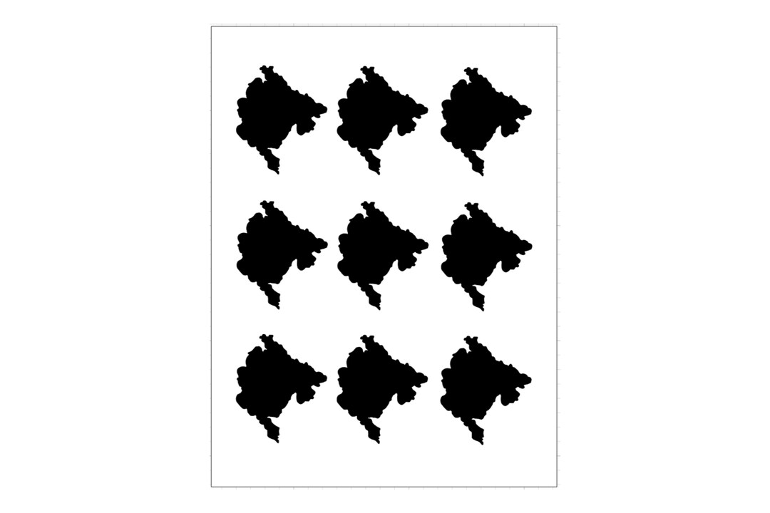 Montenegro Sticker, Montenegro Outline Sticker, Travel Stickers ...