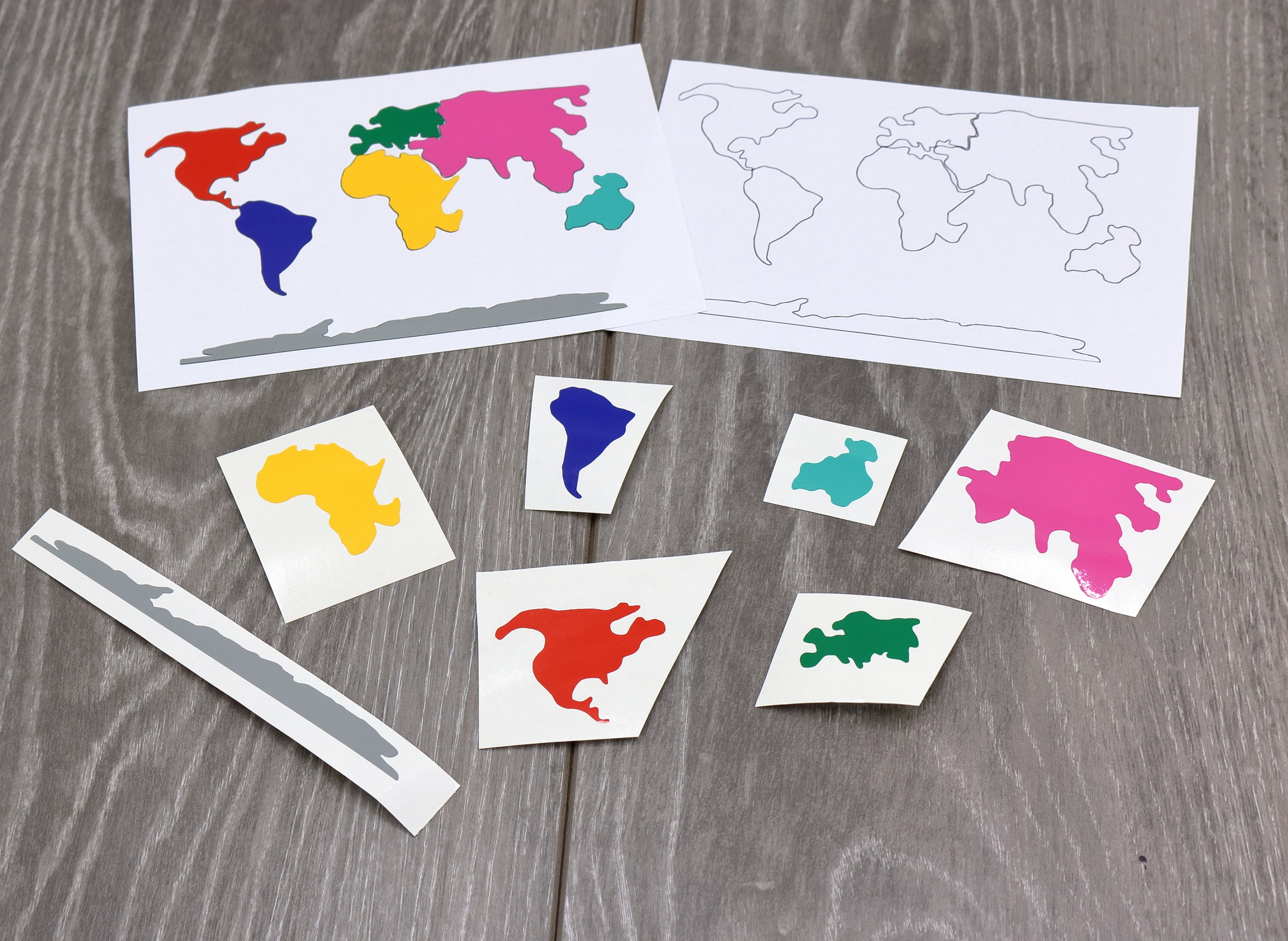 Continent Sticker Set for World Map Kids Edition, Kids Birthday Games ...