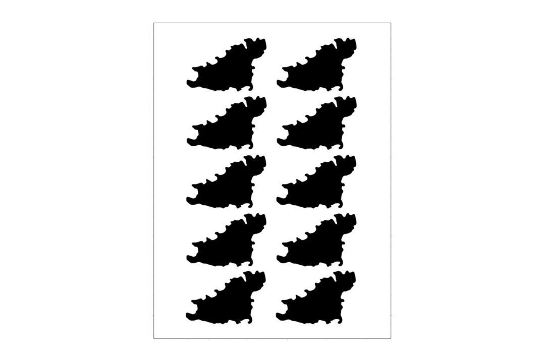 Guernsey Glow Sticker Island Outline, Reflective Guernsey Stickers ...