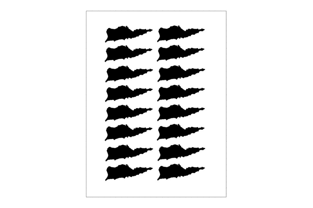 Saint Croix Glow-in-the-dark Island Outline Sticker, Reflective Saint ...