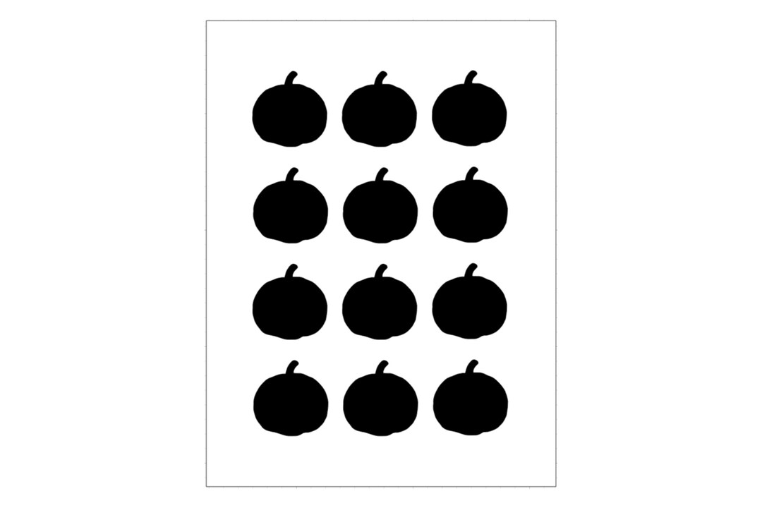 Mini Pumpkin Stickers, Reflective Pumpkin Stickers, Pumpkin Outline ...
