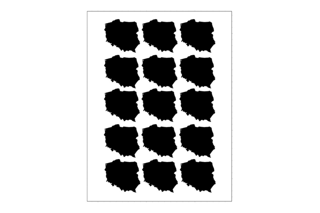 Mini Poland Sticker, Poland Outline Sticker, Travel Stickers, Poland ...