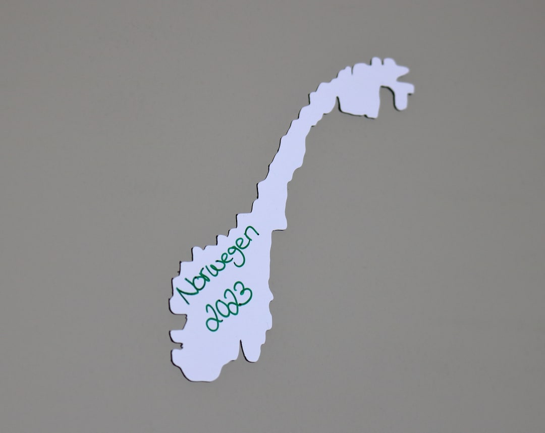 Outline Norway Magnet, Fridge Magnet Norway, Norway Magnet Writable ...