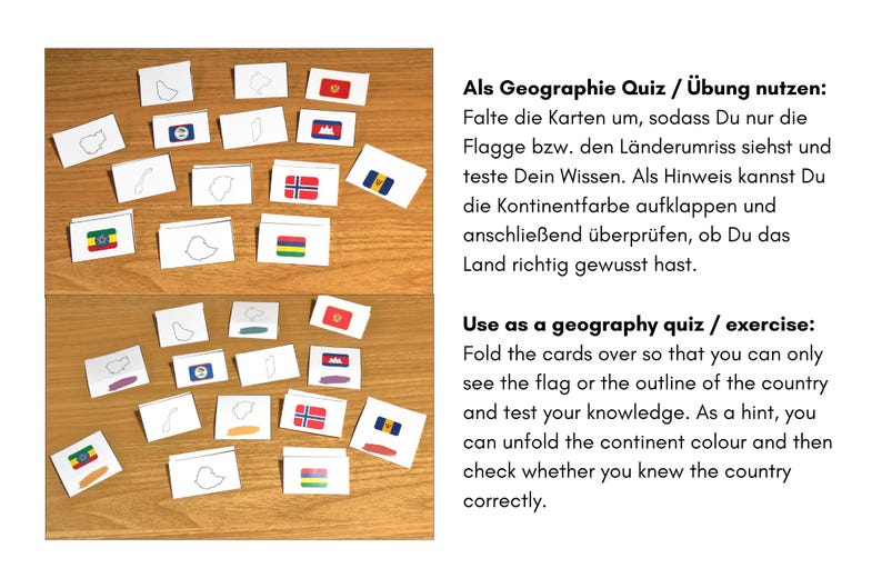 120 Flags + Country Outline Flashcards PDF Template for Printing and ...