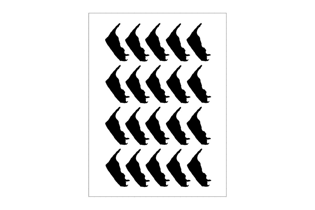 Mini Amrum Sticker, Amrum Outline Sticker, Travel Stickers, Amrum Theme ...