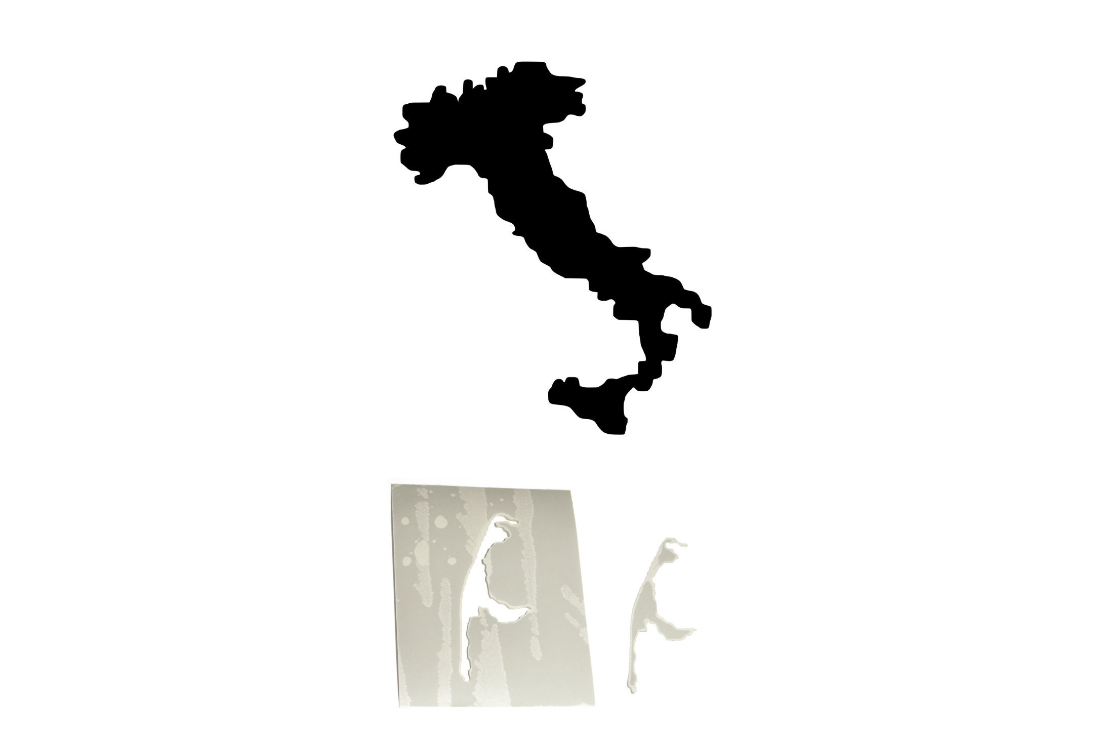 Italy Stencil Film Country Outline, Outline Italy Stencil Made of PVC Film for Painting and ...