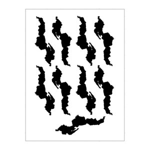 Malawi Sticker, Malawi Outline Sticker, Travel Stickers, Malawi Theme ...