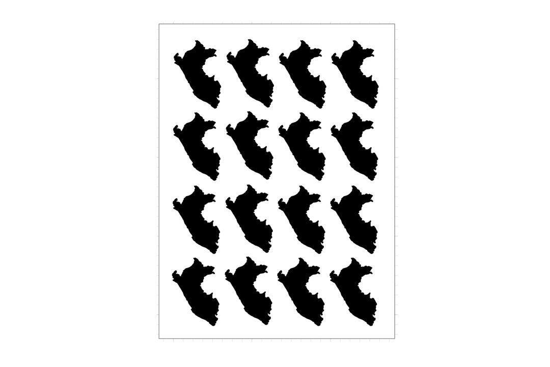 Peru Sticker, Peru Outline Sticker, Travel Stickers, Peru Theme Party ...