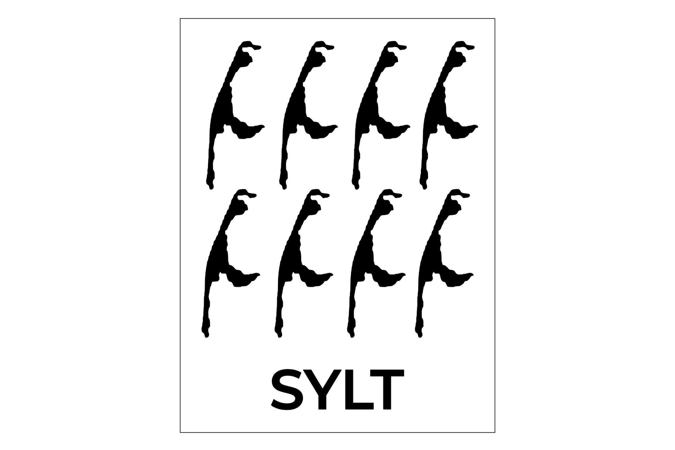 Mini Sylt Sticker Sylt Outline Sticker Travel Stickers Sylt - Etsy