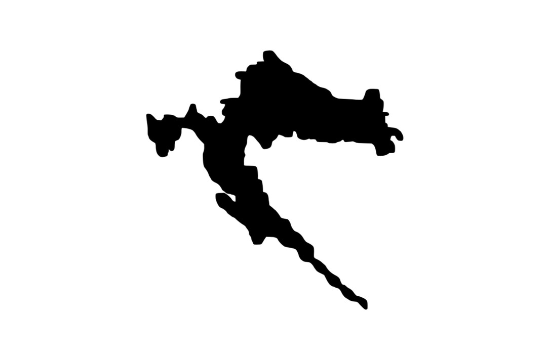 Outline Croatia Magnet, Fridge Magnet Croatia, Croatia Magnet Writable ...