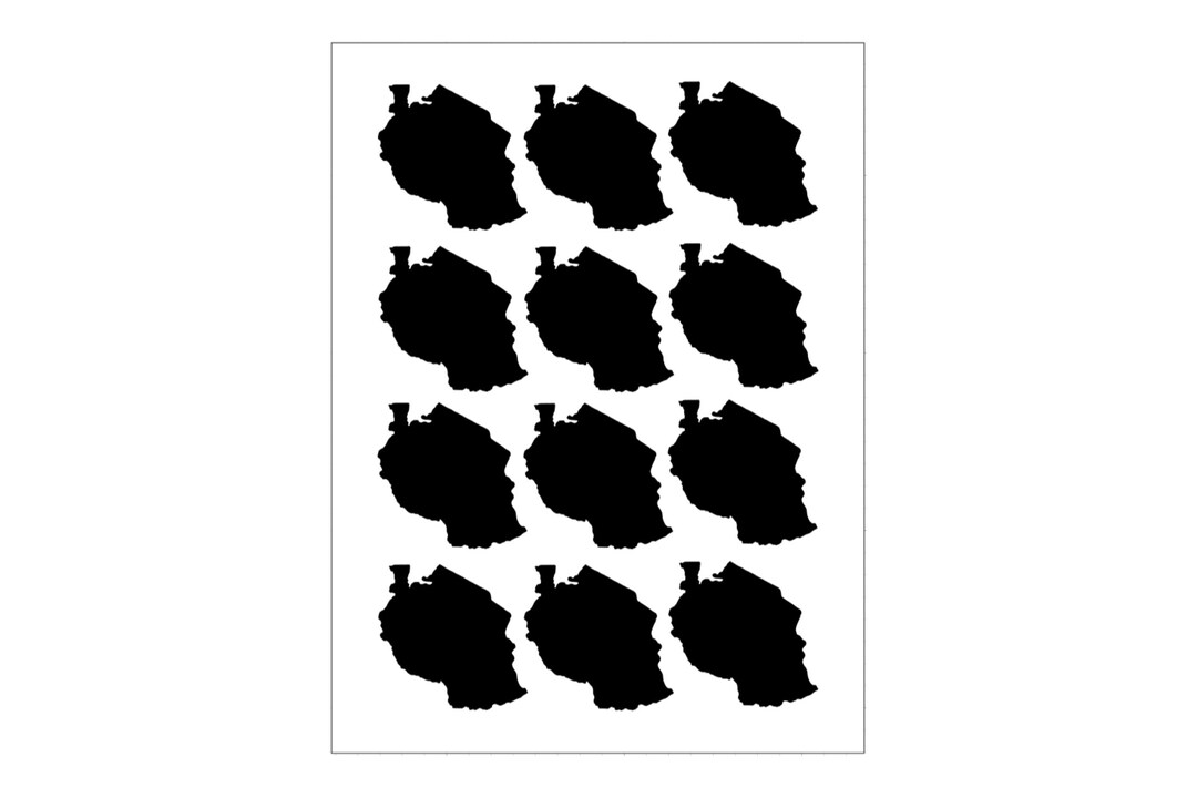 Small Tanzania Glow-in-the-dark Stickers, Tanzania Stickers Made of ...