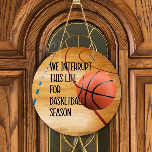 Basketball Welcome Sign Front Door Hanger Welcome Home - Etsy