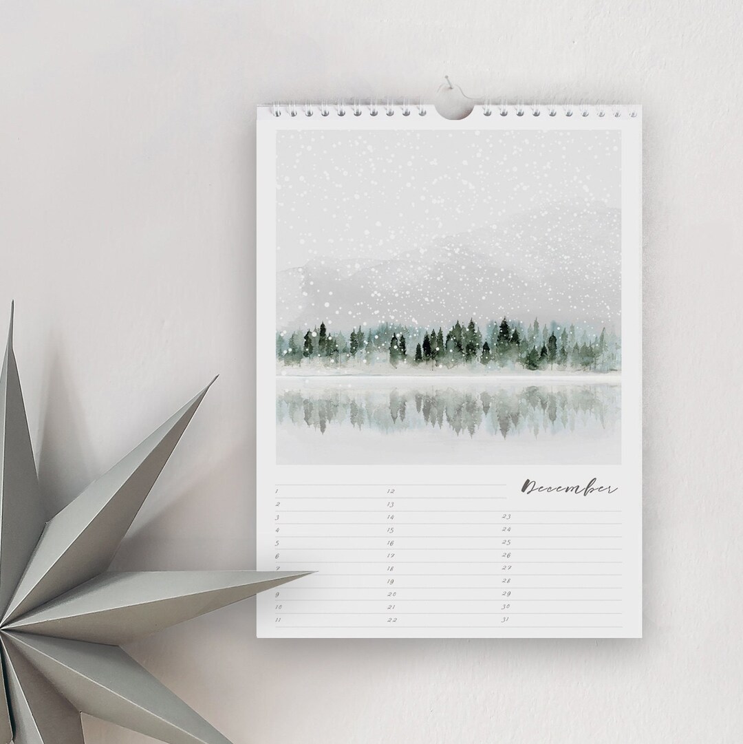 Perpetual Birthday Calendar Watercolor Nature Calendar - Etsy