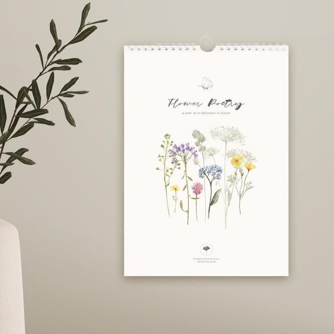 Eternal Calendar With Wildflower Designs - Sustainable and Minimalist ...