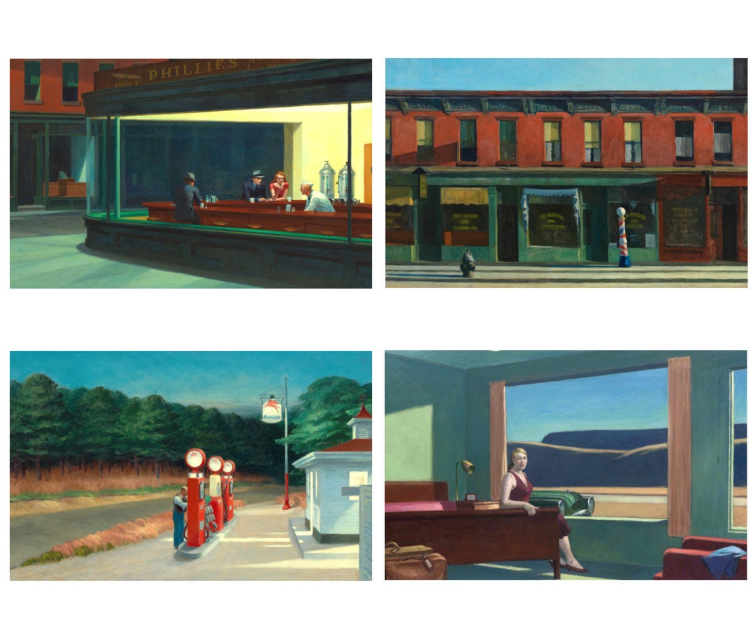Edward Hopper - Famous Paintings - Set of 4 Art Prints - 11x17 - Etsy