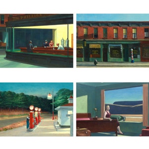 Edward Hopper - Famous Paintings - Set of 4 Art Prints - 11x17 - Etsy
