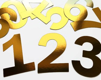 Gold Numbers for Wedding and Party Decorations Table Numbers | Etsy