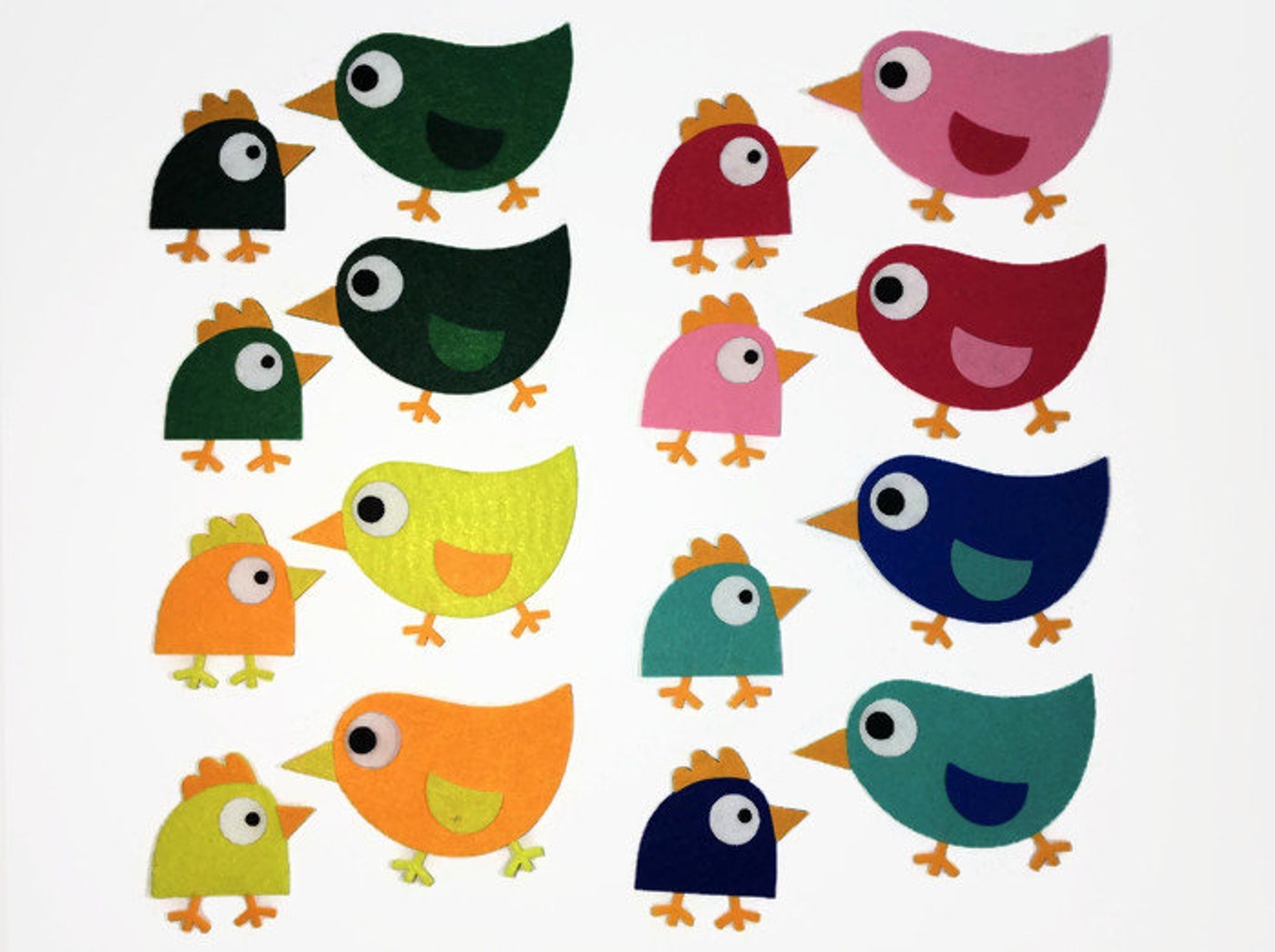 Felt Bird Die Cuts Fully Assembled Birds Easter Decorations | Etsy