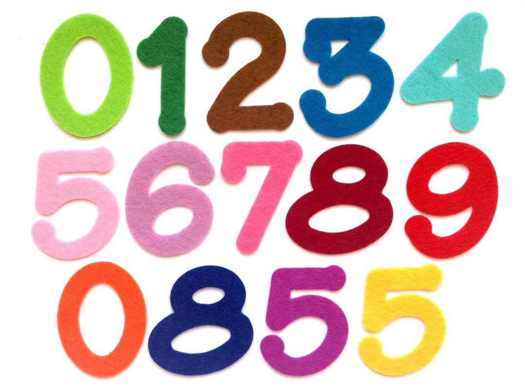 Felt Numbers, 2 Inch Felt Die Cuts for Crafting & Sewing, 1 Mm Felt Cut ...