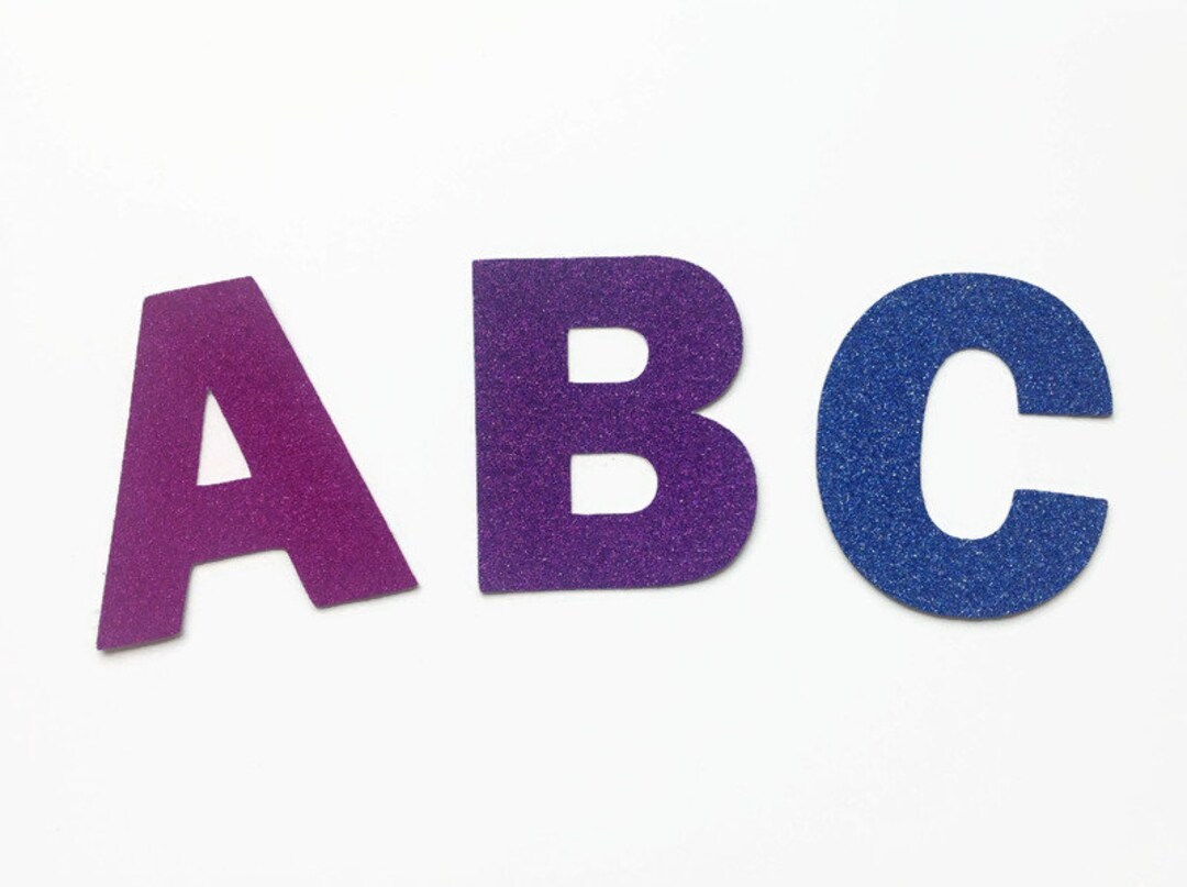 Extra Large Glitter Letters, 9 Inch Cardstock Paper Die Cut Letters ...