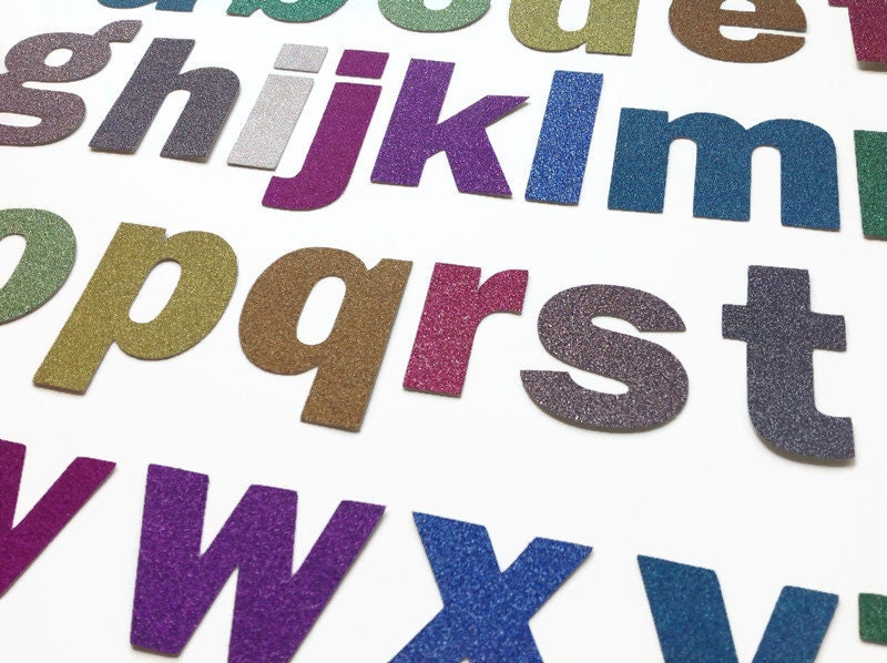 9 Inch Glitter Letters Cardstock Paper Die Cut Letters - Etsy UK