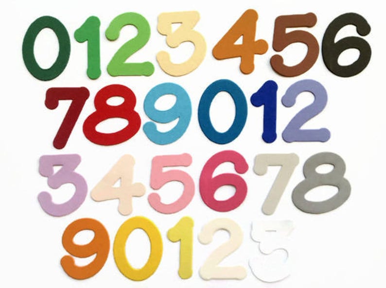Die Cut Numbers High Quality Cardstock Paper Shapes for - Etsy