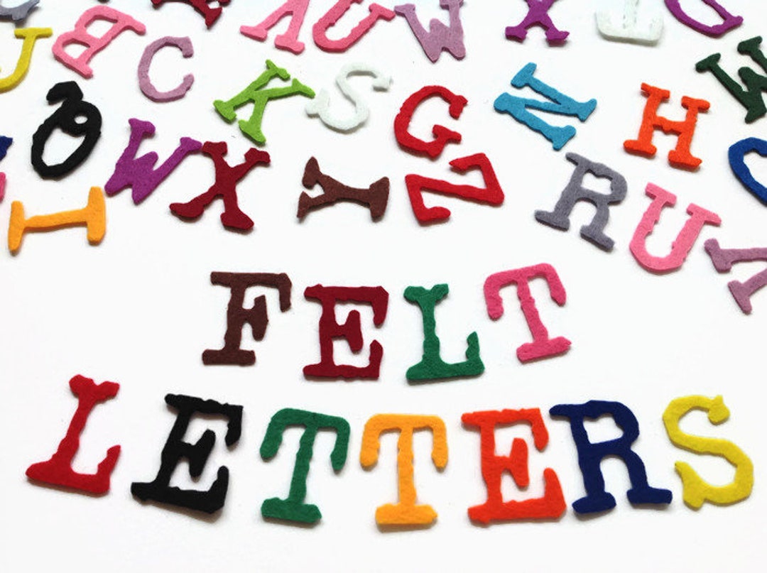 Felt Letters 1 Inch, 2 Alphabets - 52 Pieces, Die Cut Capital Letters ...