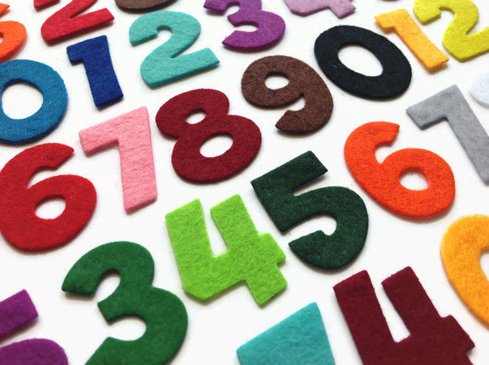 Felt Numbers Die Cut, Felt Cut Outs for Crafting & Sewing, Felt Shapes ...