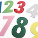 6" Cardstock Paper Numbers, Large Paper Die Cut Numbers for Wall Decor ...