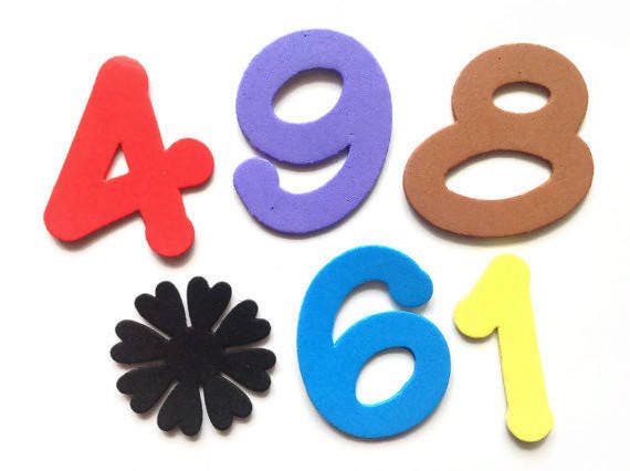 EVA Foam Numbers Die Cut Numbers Musgami Numbers for | Etsy
