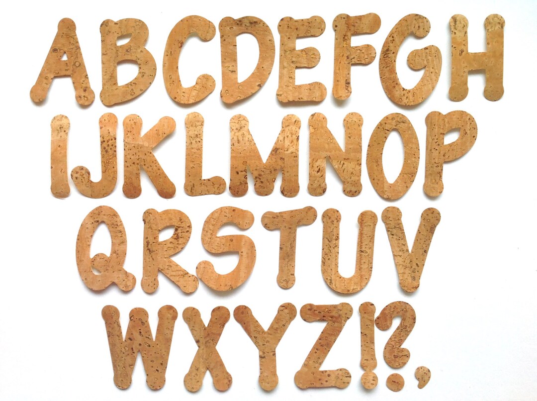 Alphabet Stickers, Alphabet Letter Sets, Self-adhesive Cork Die Cuts ...