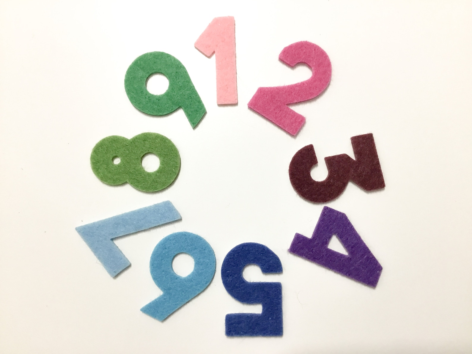 Adhesive Backed Felt Numbers, Peel and Stick Die Cut Numbers, 1 1/4 ...