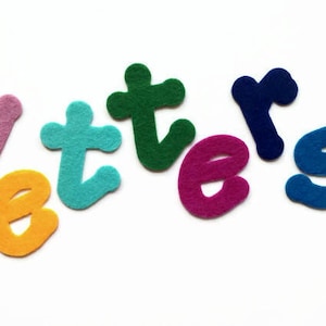 Felt Alphabet Letters, 2 Inch Lowercase Letters - Choose Your Colors ...