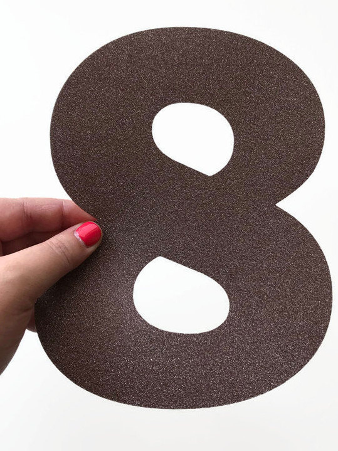 Extra Large Glitter Numbers, 8 Inch Cardstock Paper Die Cut Numbers ...