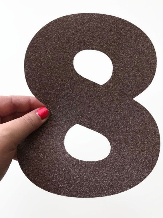 Extra Large Glitter Numbers 8 Inch Cardstock Paper Die Cut - Etsy