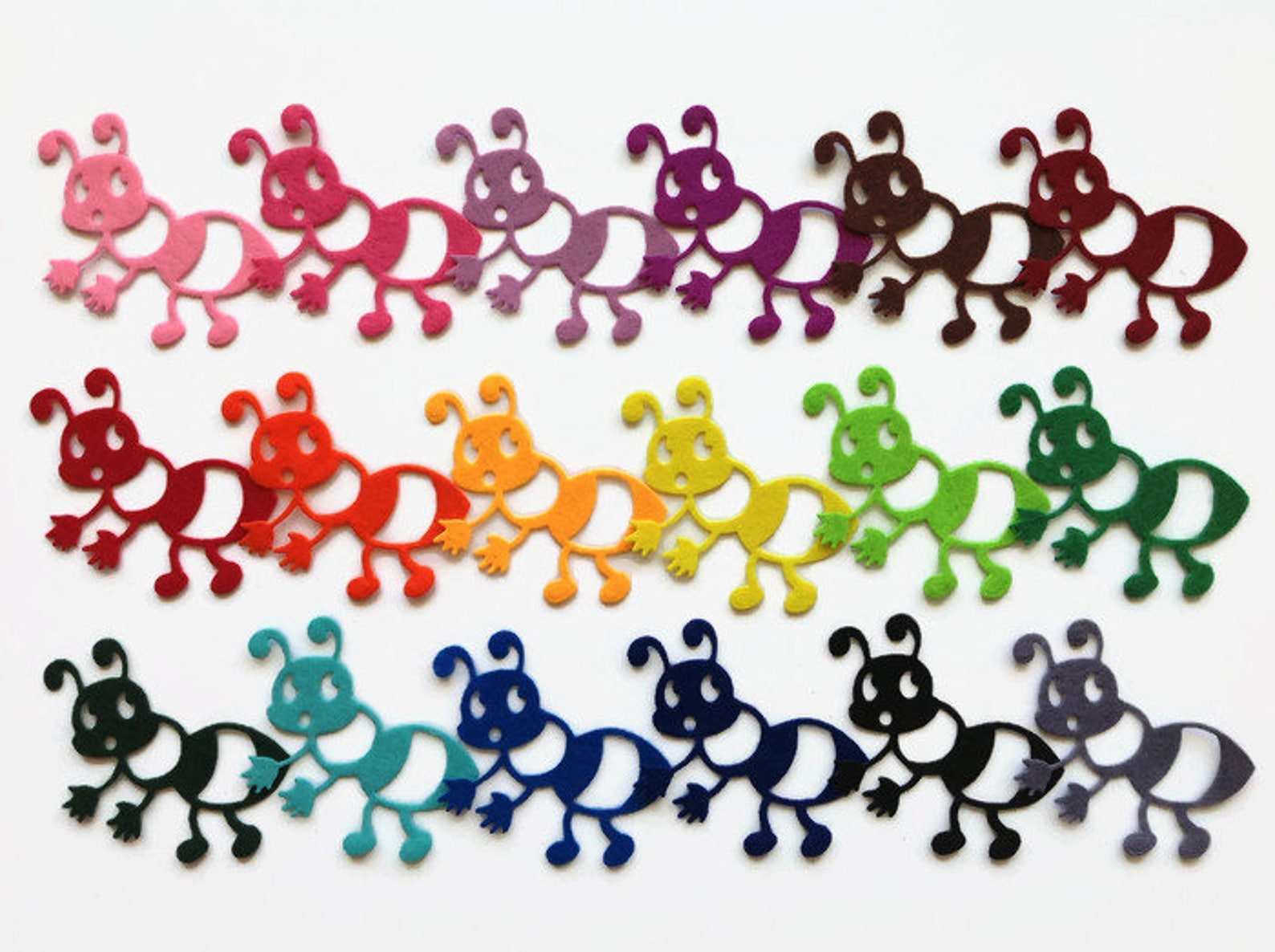Ant Die Cut, Cute Felt Ant Applique Shape for Sewing and Craft Projects ...
