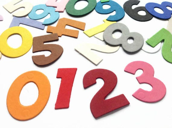 Die Cut Numbers, Cardstock Paper Die Cuts for Crafting & Scrapbooking ...