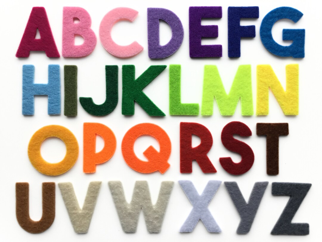Iron on Letters, 1 1/4 Inch Felt Letters, Choose Quantity and Colors ...