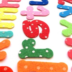 2 Inch Polka Dot Felt Letters, Die Cut Alphabets - 52 Lowercase ...