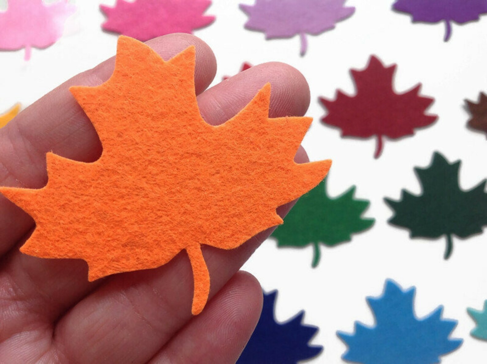 Leaf Die Cut Maple Felt Leaf Shape for Sewing Kids and Craft | Etsy
