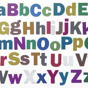 10 Inch Glitter Letters, Very Large Cardstock Paper Die Cut Uppercase ...