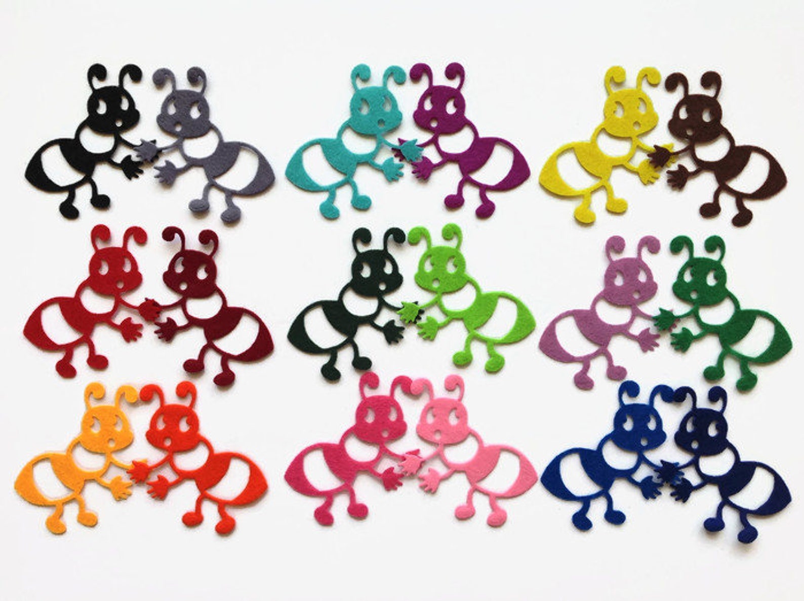 Ant Die Cut, Cute Felt Ant Applique Shape for Sewing and Craft Projects ...