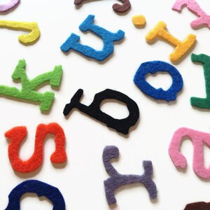 1 Inch Letters, 2 Felt Alphabets - 52 Pieces, Die Cut Lowercase Letters ...