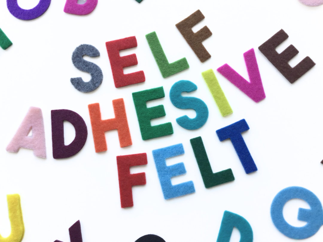 Adhesive Felt Letters, Peel and Stick, Die Cut Alphabet, 1/1/4 Inch ...